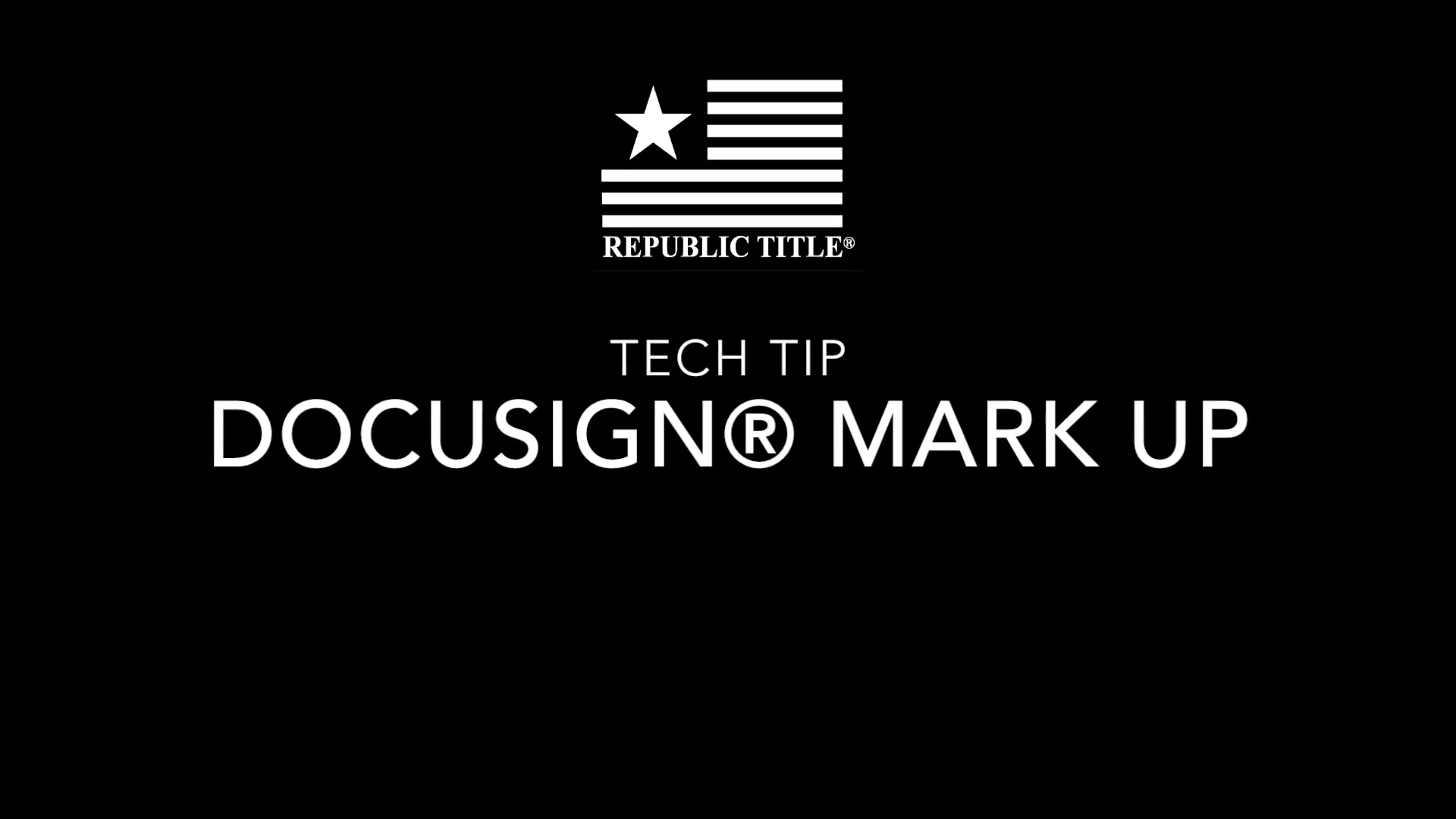 Education: Tech Tip - DocuSign® Mark Up on Vimeo