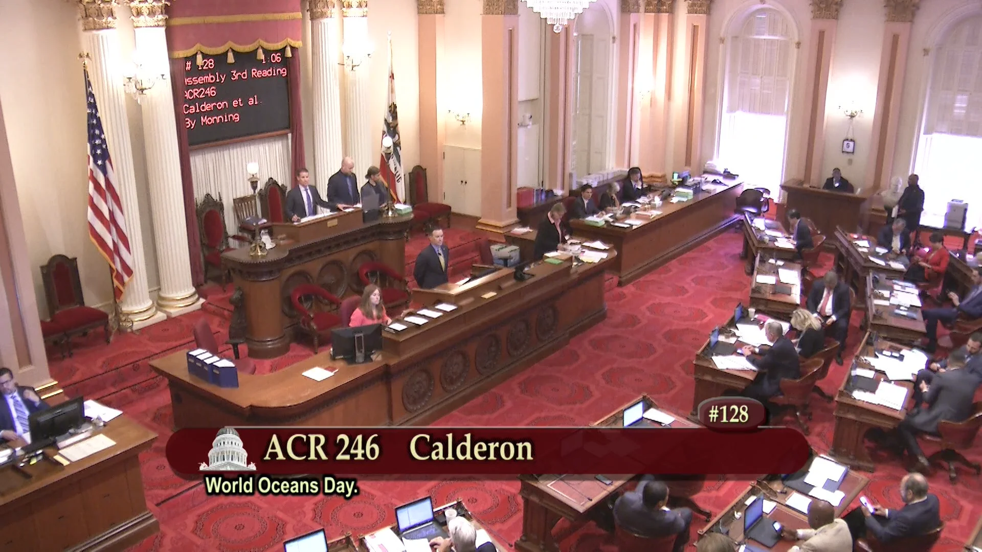 Senator Pat Bates supports ACR 246 establishing World Oceans Day on Vimeo