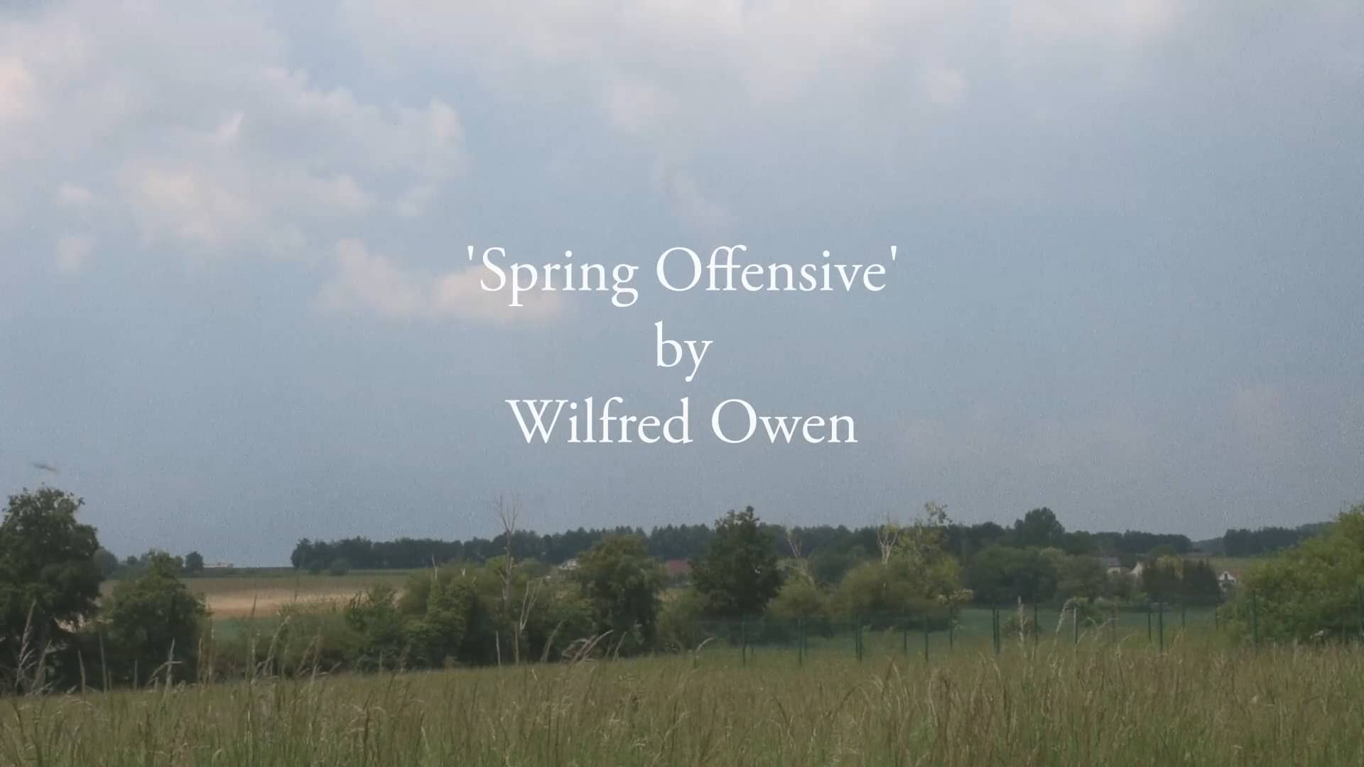 'Spring Offensive' by Wilfred Owen, read by Penny Rimbaud on Vimeo