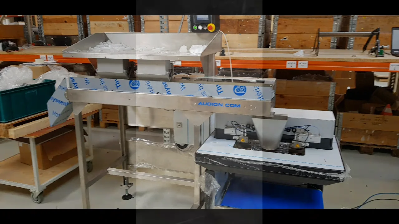 Audion Speedpack + table optiweigher/counter 2 buckets on Vimeo