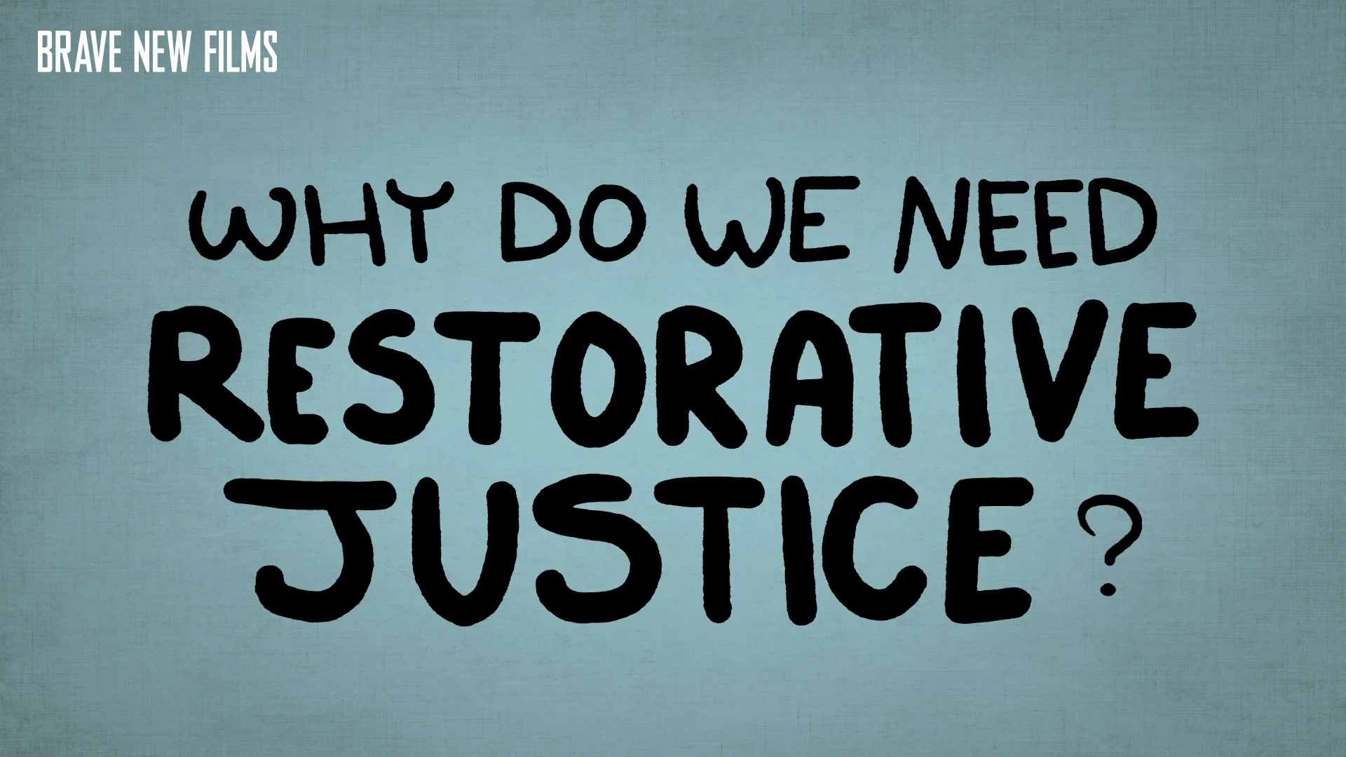Restorative Justice - Restorative Justice: Why Do We Need it? on Vimeo