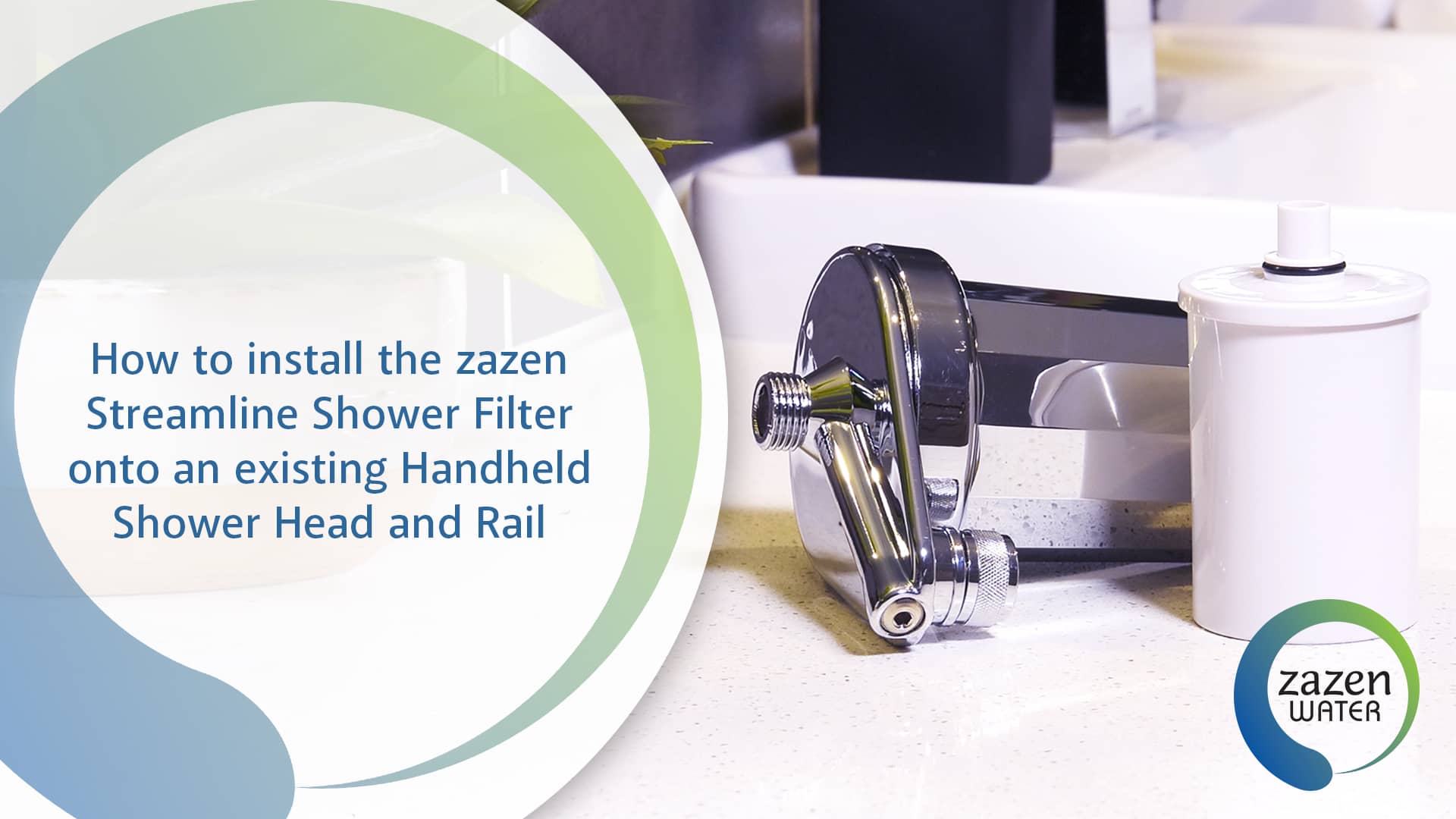 How to install the zazen Streamline Shower Filter onto an exisitng ...