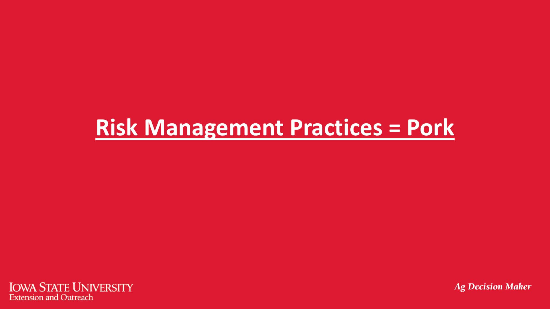 Gary Wright | Risk Management Practices on Vimeo