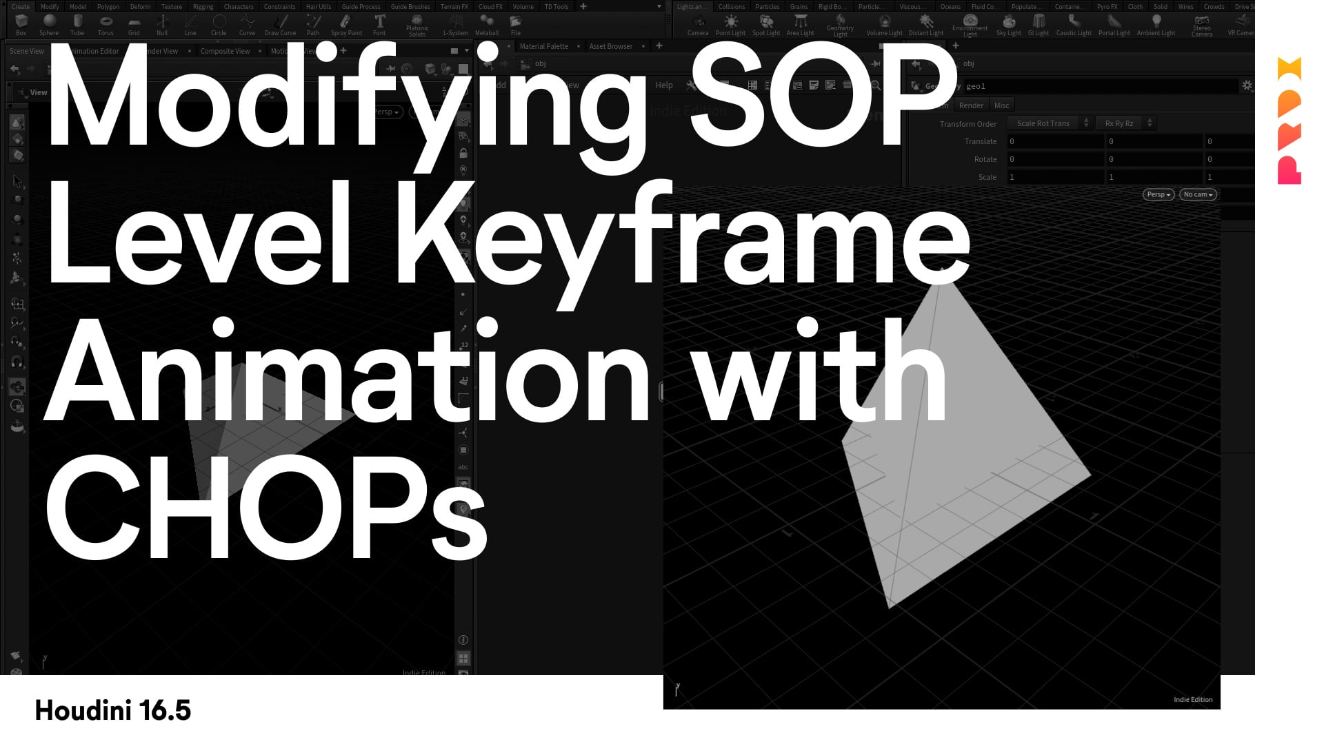 Modifying SOP Level Keyframe Animation with CHOPs in Houdini