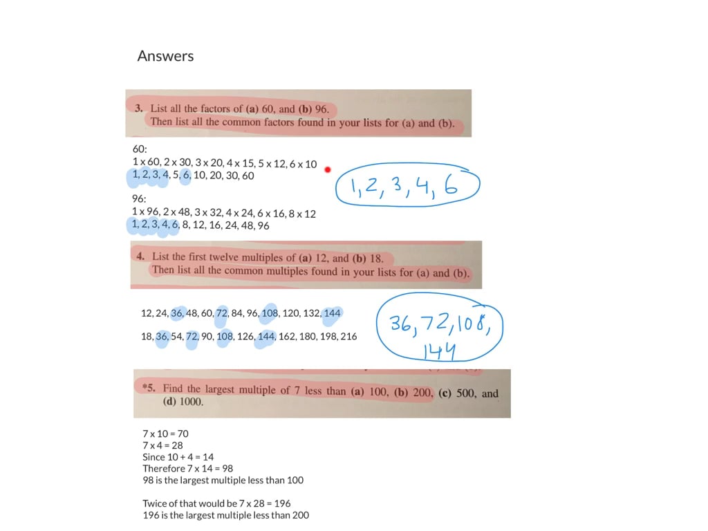 3 - Factors and Multiples on Vimeo