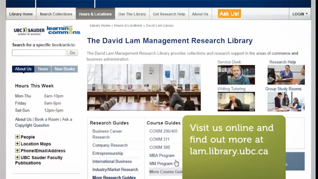 Introduction to the David Lam Library - IMBA