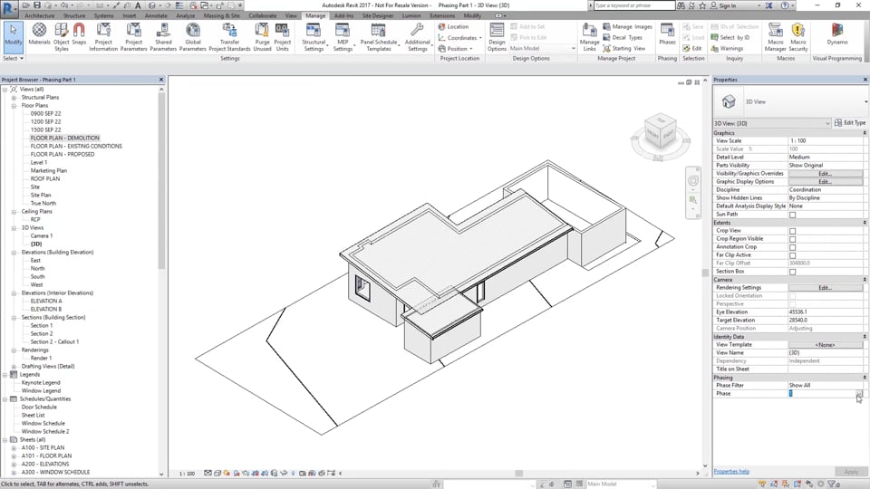 4 Phasing in Revit – Part 2 – RevitCourse Video Training