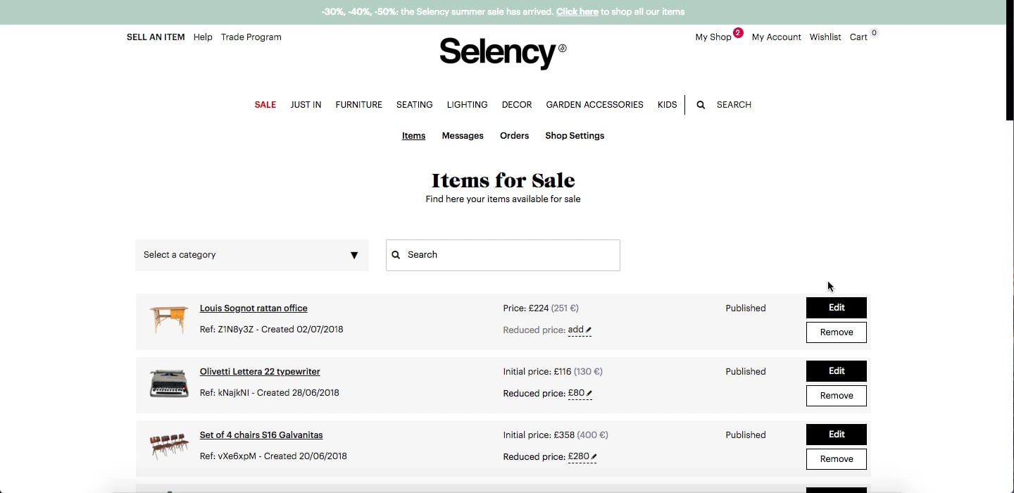 How can I activate the negotiation on my items? on Vimeo