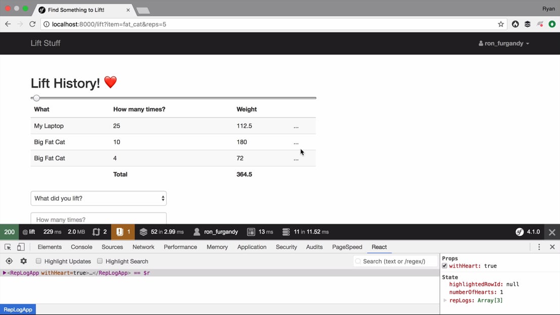 Deleting Items > React with Symfony | SymfonyCasts