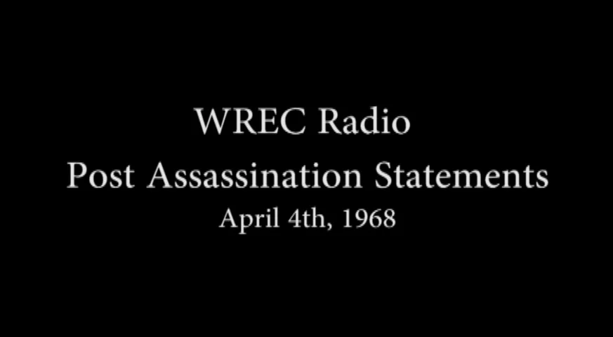 WREC Radio Post Assassination Statements, 1968 on Vimeo