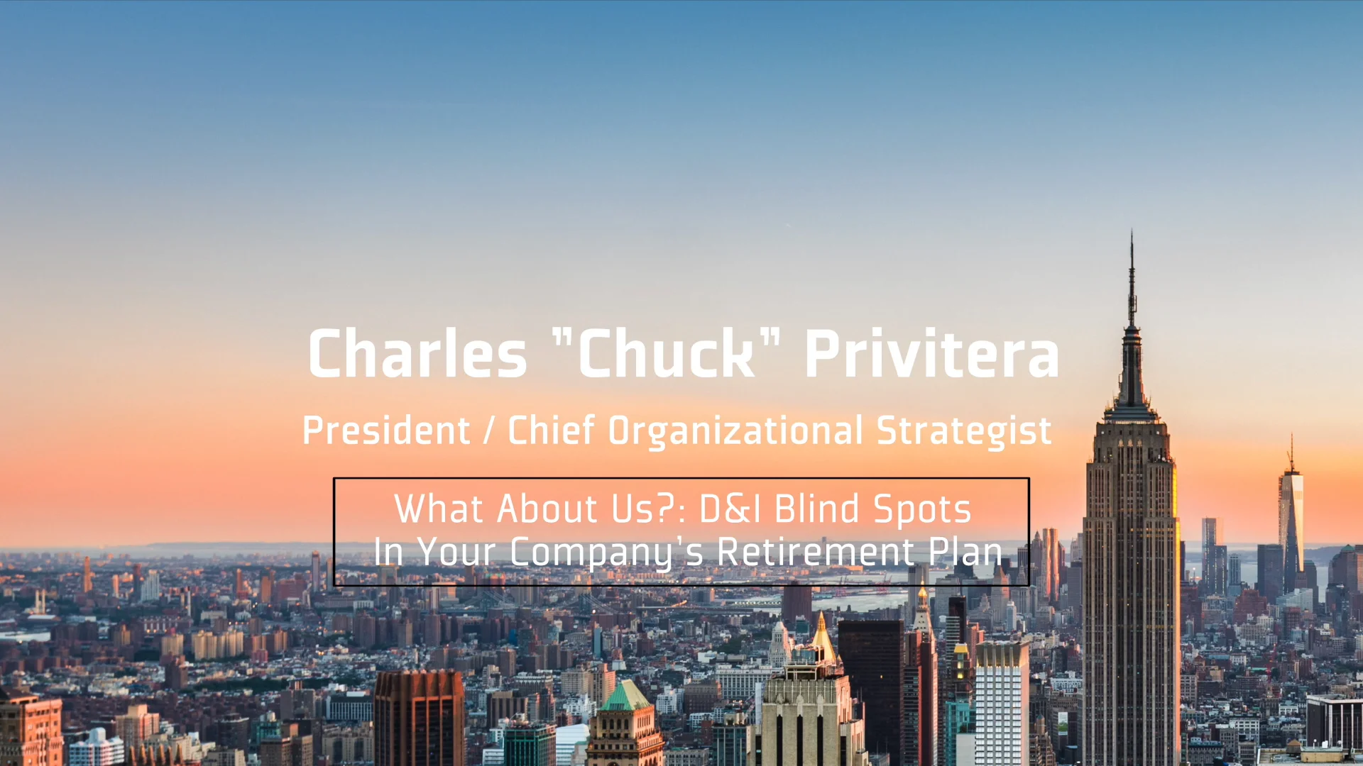 What About Us?: D & I Blind Spots In Your Company's Retirement Plan ...