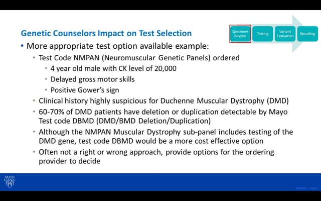 Mayo Genetic Testing Catalog - Catalog Library