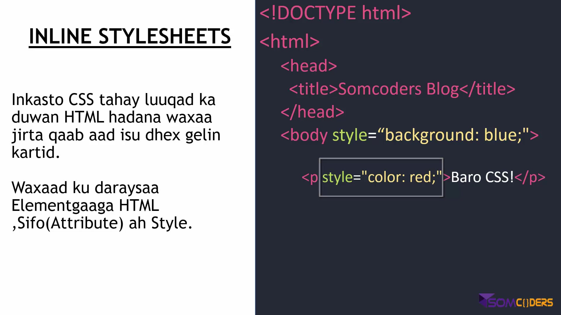 003_INLINE STYLESHEETS on Vimeo
