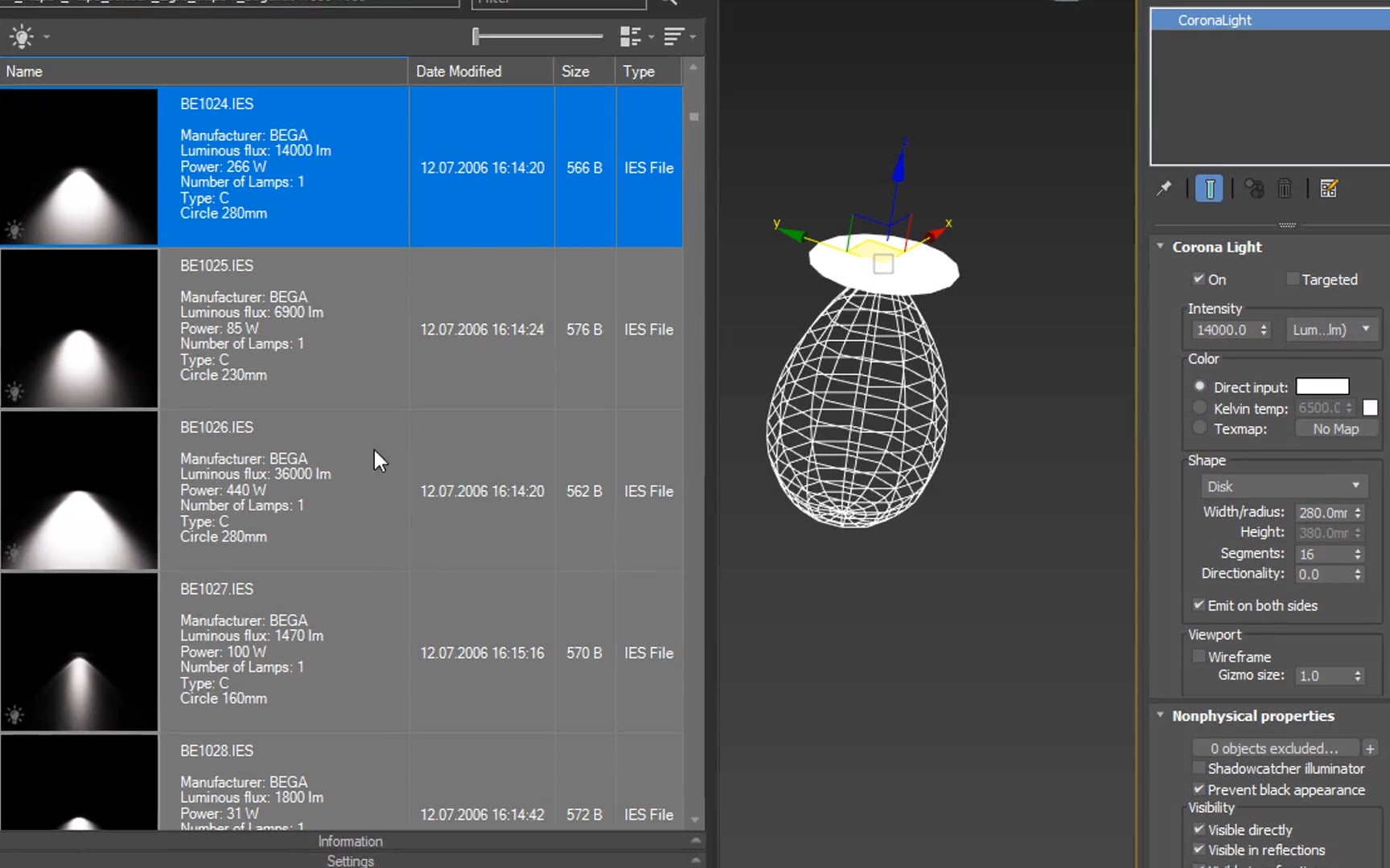 Use data from IES file for creating IES lights on Vimeo
