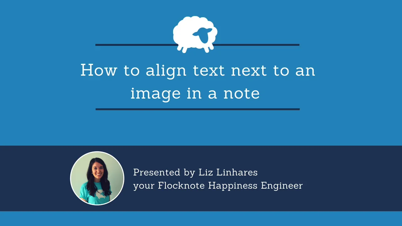 How to Align Text Next to an Image in Flocknote on Vimeo