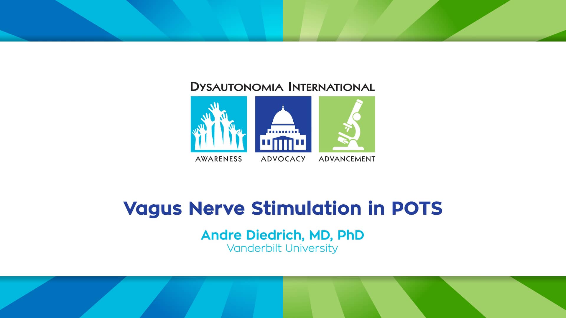 Vagus Nerve Stimulation in POTS - Andre Diedrich, MD, PhD on Vimeo