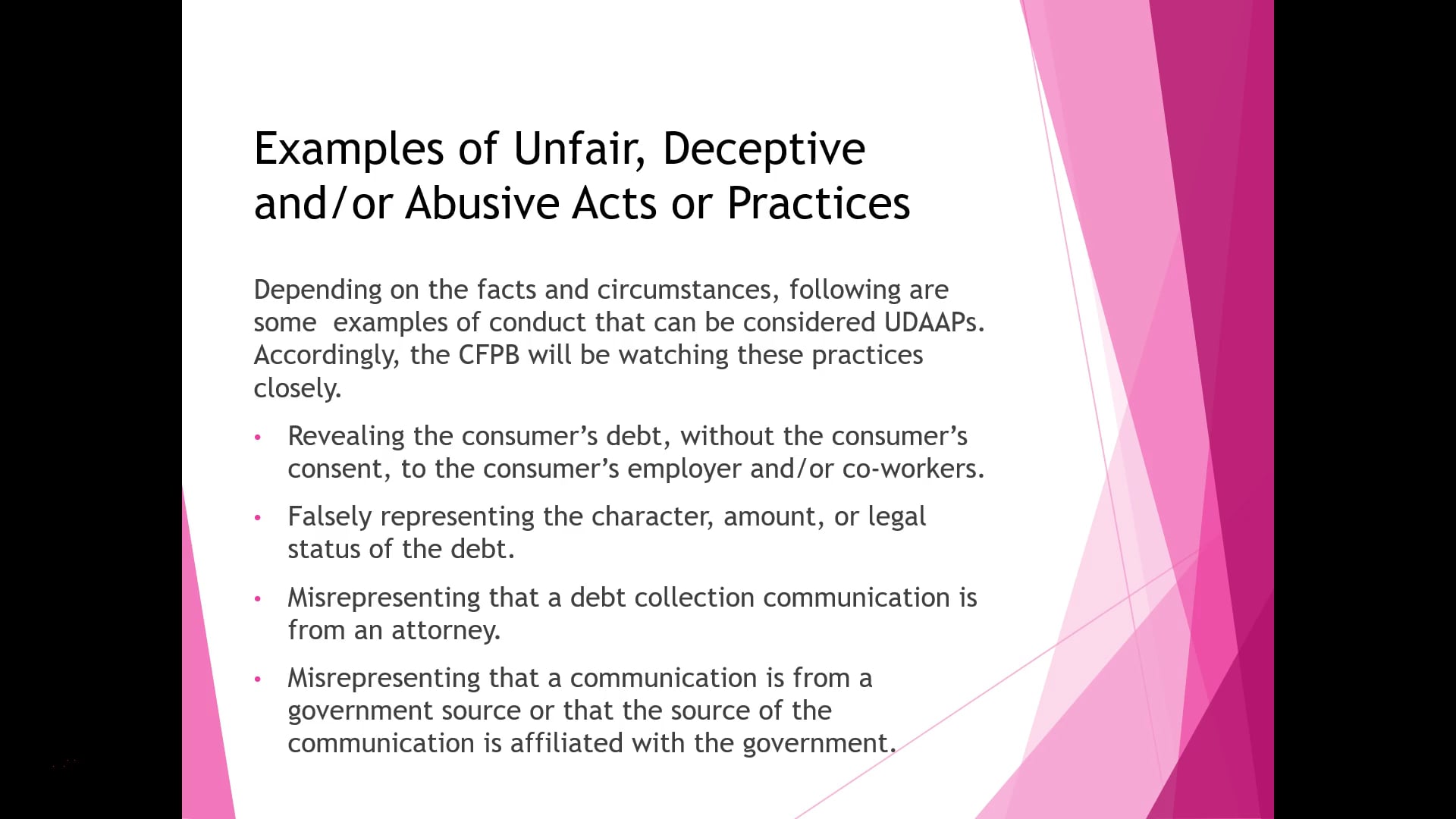 UDAAP Training on Vimeo