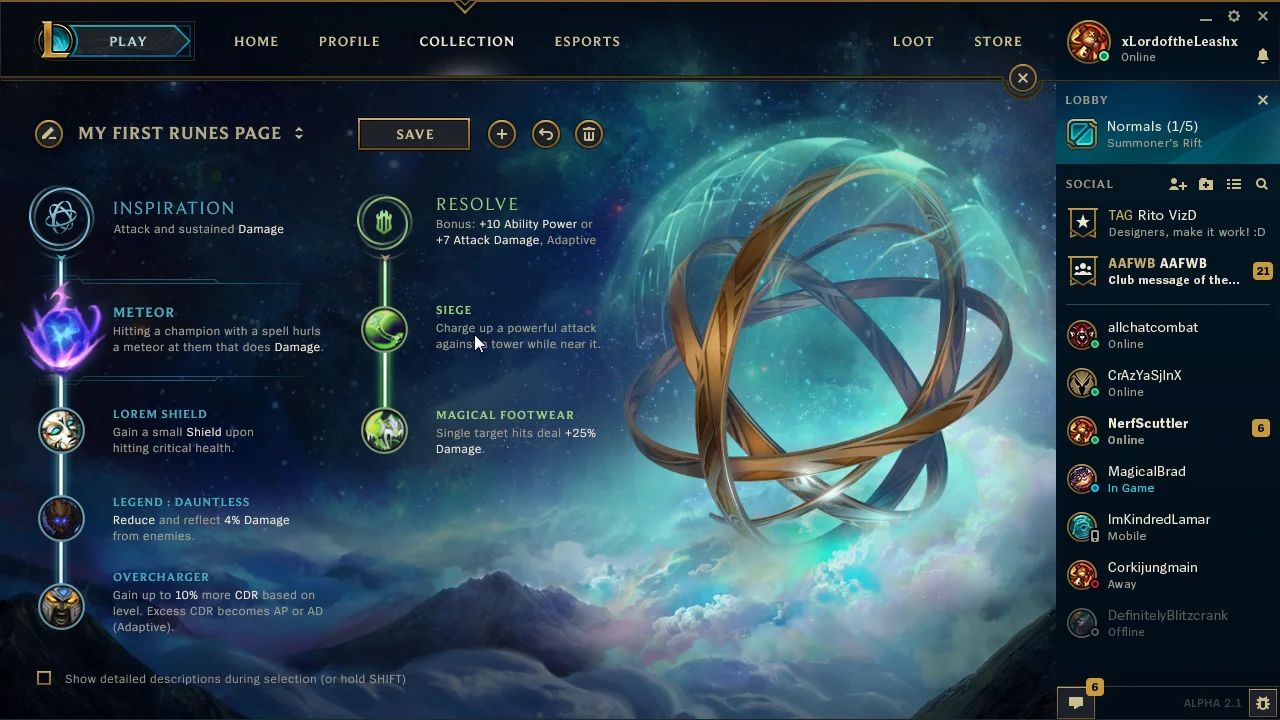 Runes Reforged: Inspiration