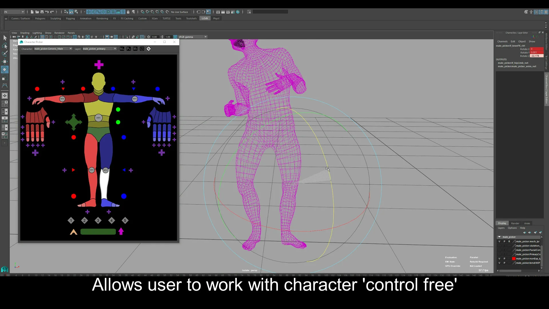 PyQT Character Picker for Maya