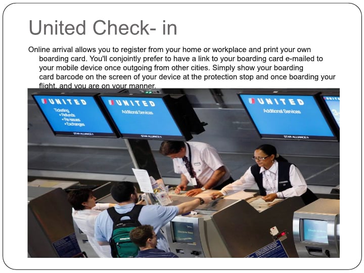 United airline check-in details on Vimeo