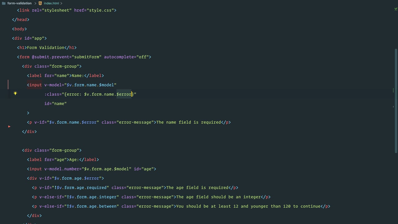 Dynamic Classes Based on Validation Status - A Vue.js Lesson From... Dynamic Classes Based on Validation Status - A Vue.js Lesson From...