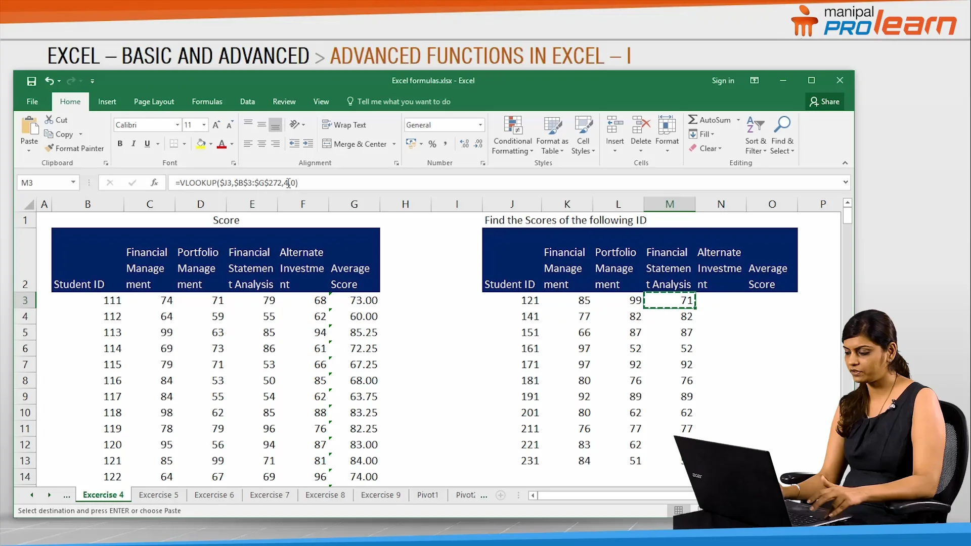 03. Advanced Functions in Excel – I on Vimeo