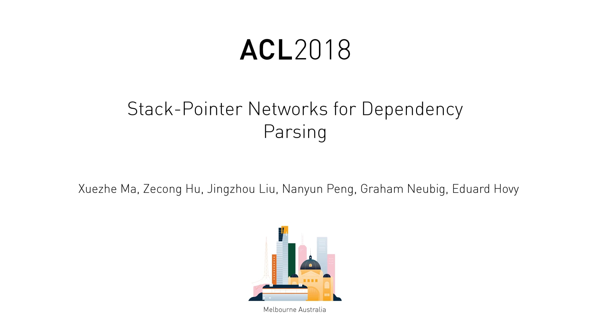 Stack-Pointer Networks for Dependency Parsing on Vimeo