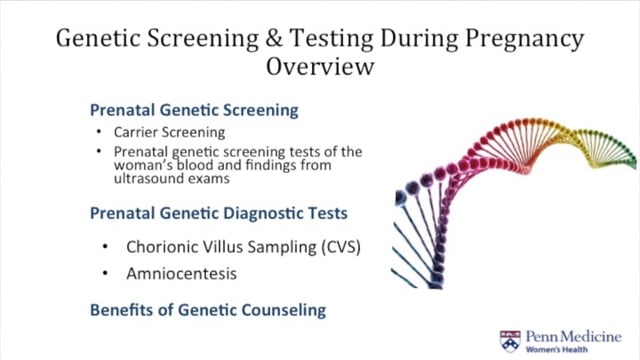 Genetic Screening & Testing During Pregnancy on Vimeo