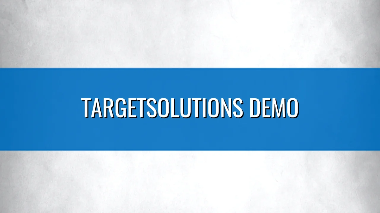 TargetSolutions Demo on Vimeo