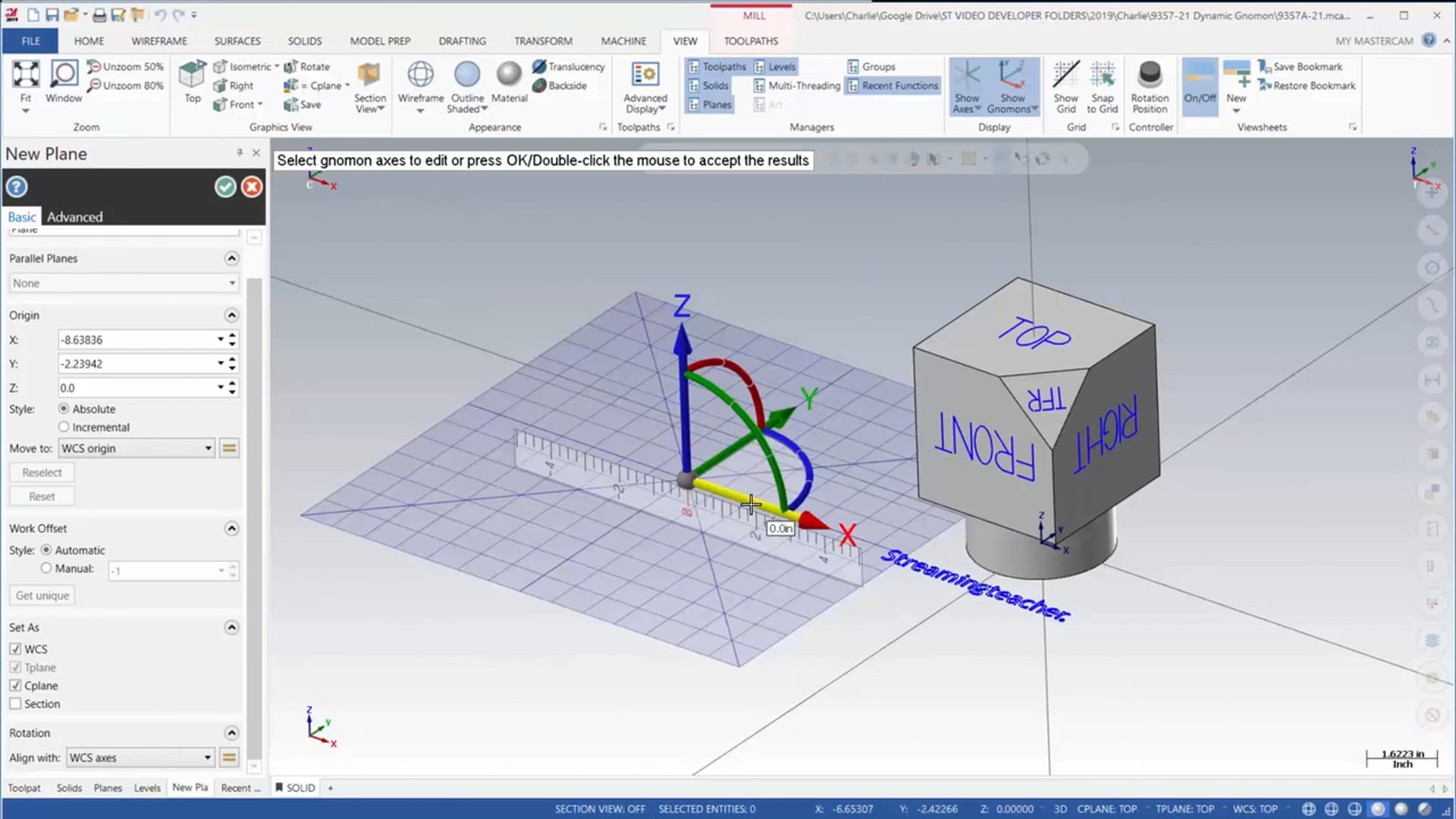 Mastercam 2023 Library - Dynamic Gnomon Mastercam 2023 Library - Dynamic Gnomon