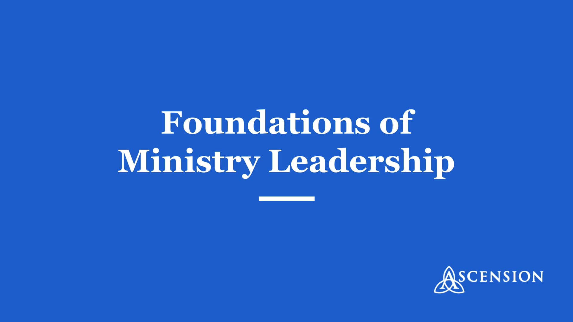 Foundations of Ministry Leadership on Vimeo