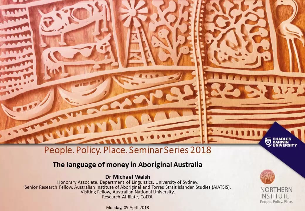 The language of money in Aboriginal Australia on Vimeo