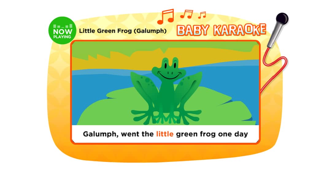Little Green Frog (Galumph) Karaoke on Vimeo