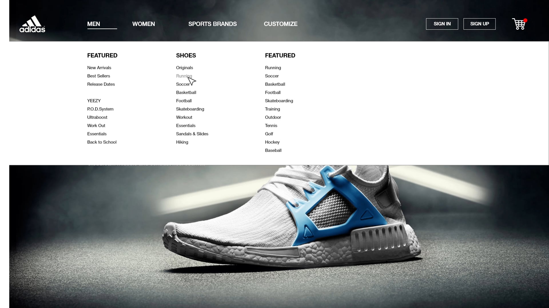Adidas Interaction Ui/UX Website on Vimeo