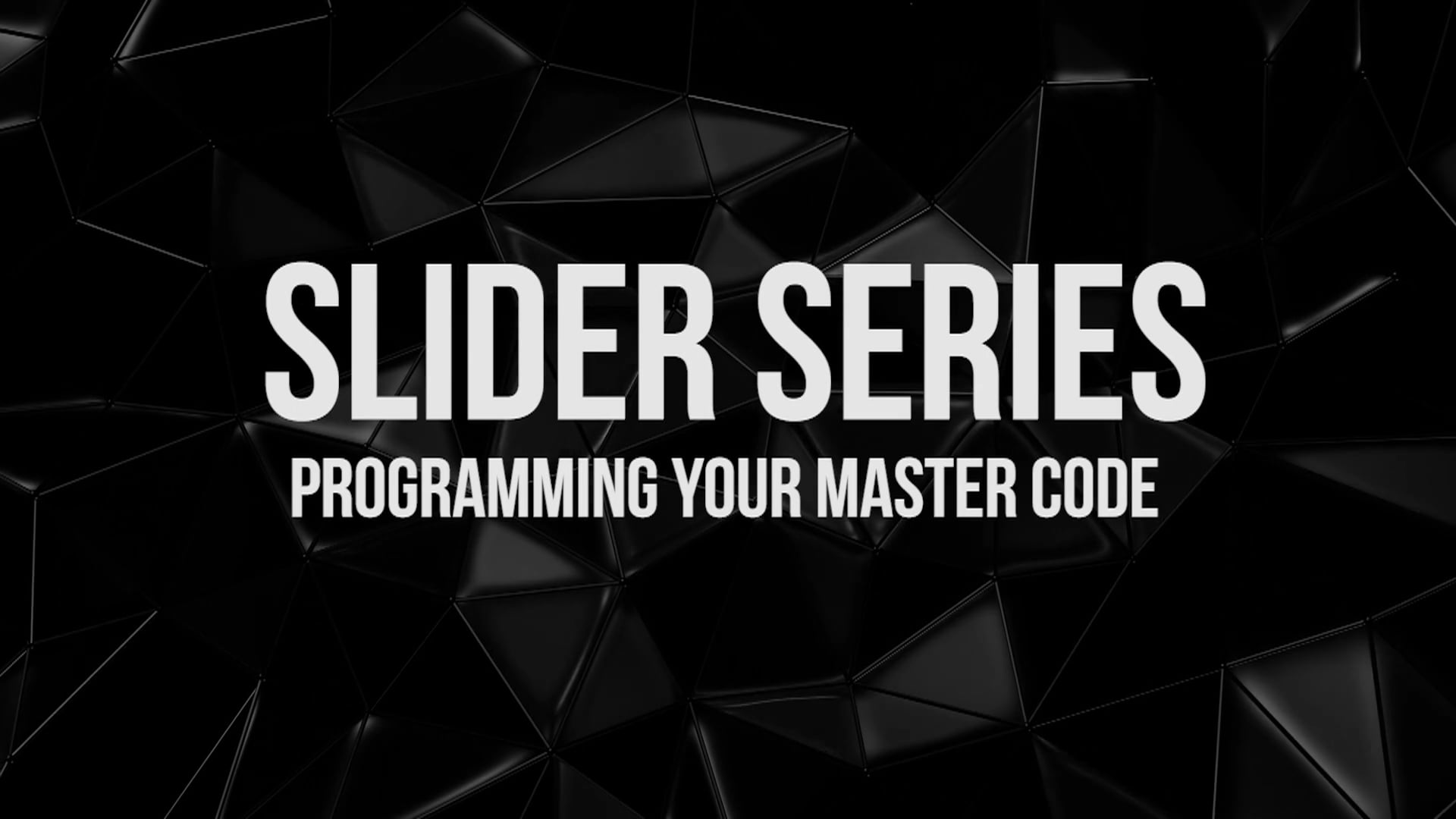 PROGRAMMING YOUR MASTER CODE on Vimeo