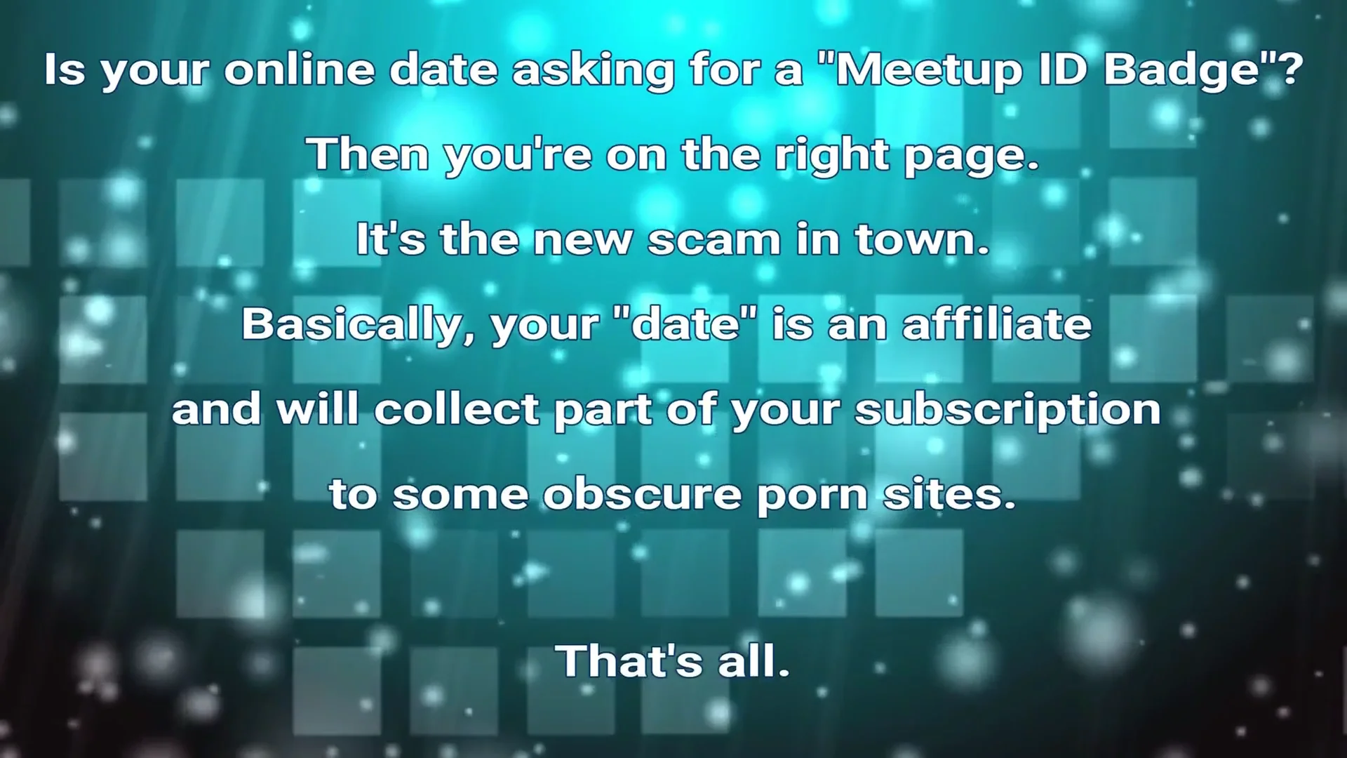 Meetup ID Badge or Hookup Safety ID?