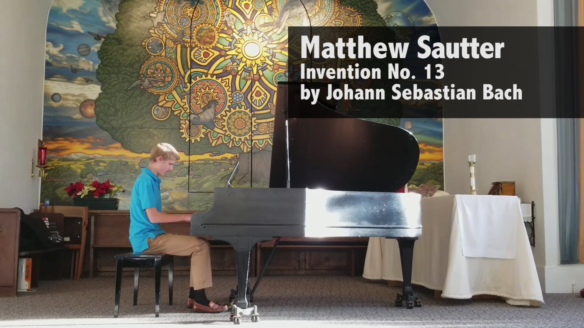 Matthew Sautter - Invention No. 13 by Johann Sebastian Bach on Vimeo