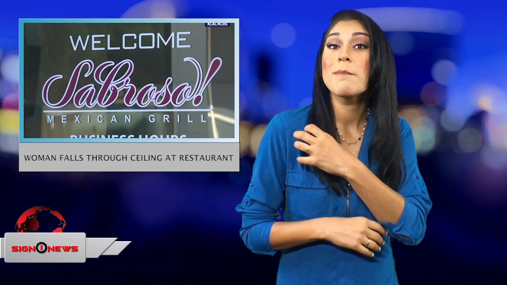 Woman falls through ceiling at restaurant (ASL - 9.7.18) on Vimeo