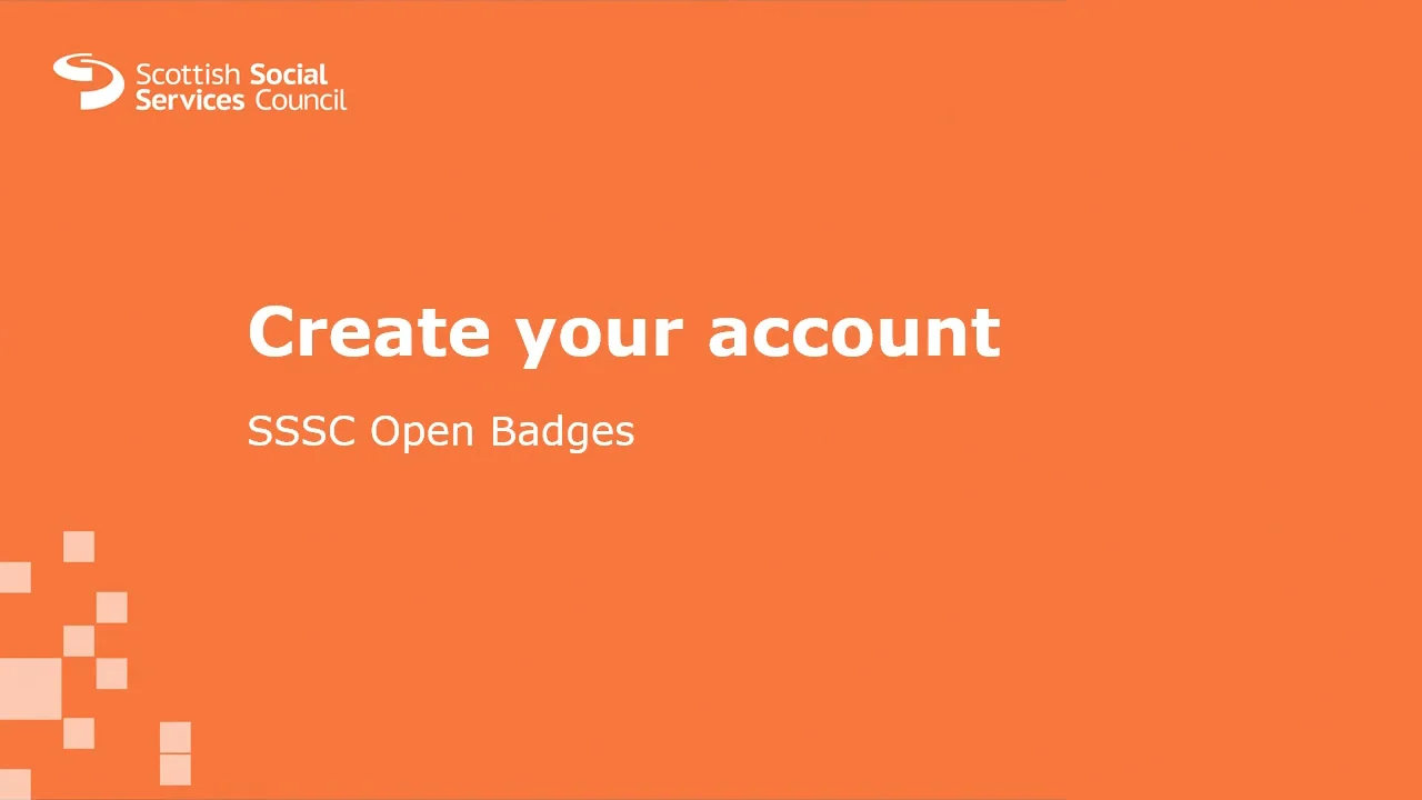 How to create an SSSC Open Badges account