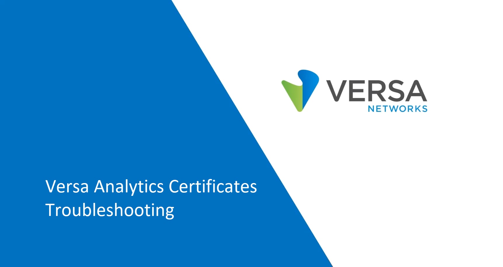 Versa Analytics Certificates Troubleshooting on Vimeo