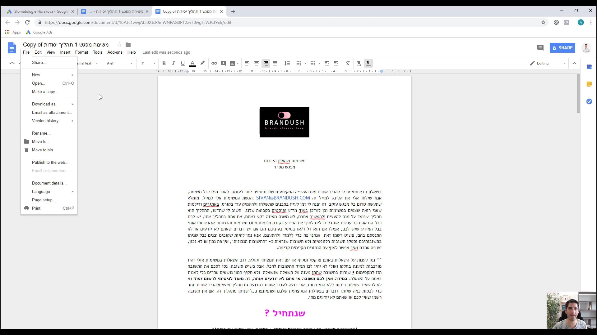 Make a copy Google docs on Vimeo