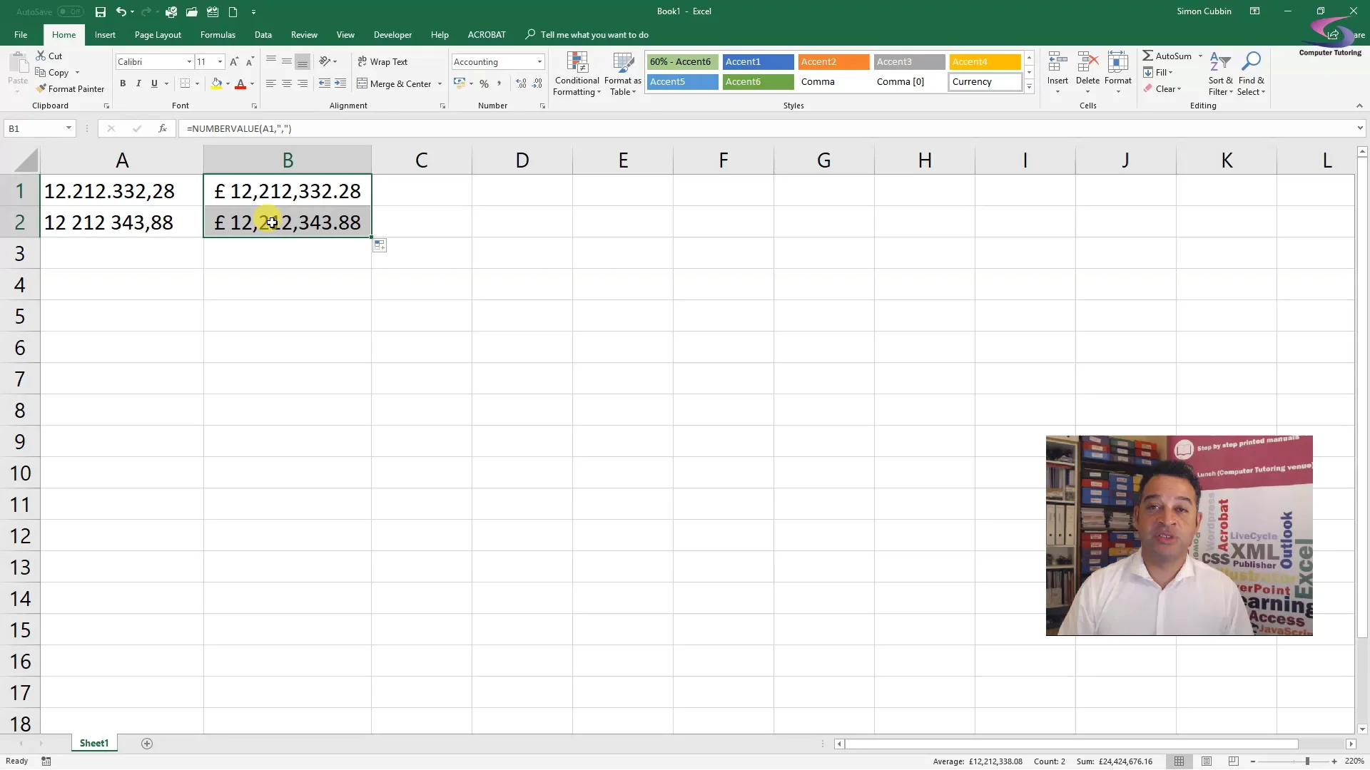How to Convert Commas to Decimals in Excel? on Vimeo