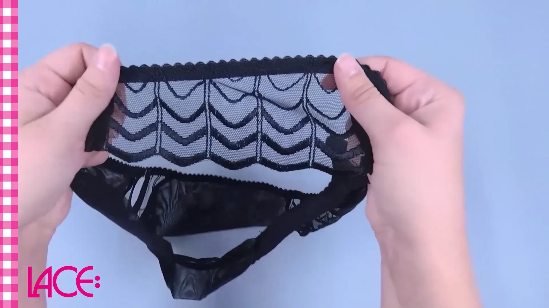 LACE Design - Caroline Mathilde - Lingerie - Thong - Black_40 | Lace.eu