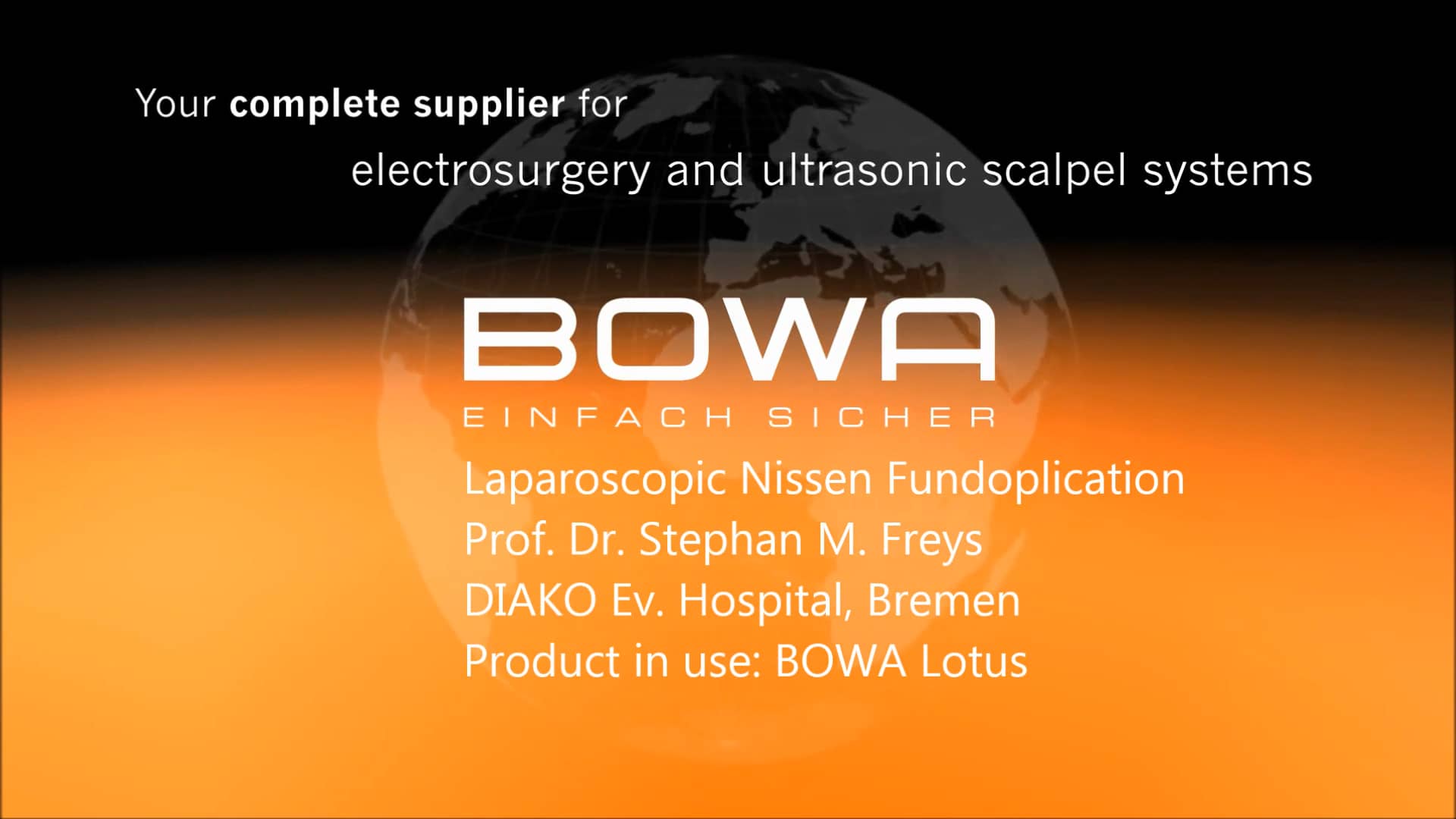 BOWA - Lotus - Laparoscopic Nissen Fundoplication - EN on Vimeo