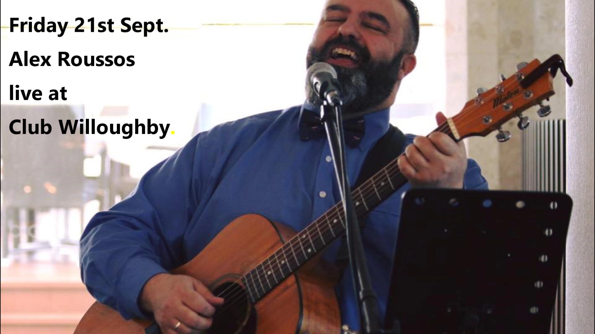 Alex Roussos Friday Sept 21st at Club Willoughby on Vimeo