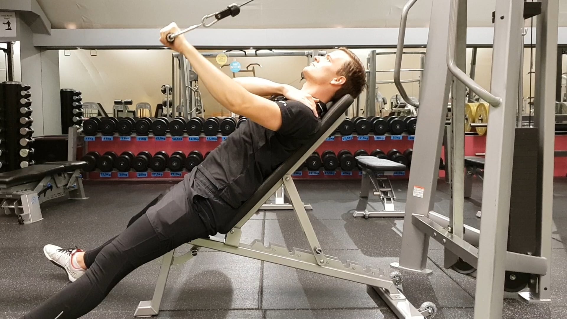 One Armed Seated Overhead Cable Extension on Vimeo