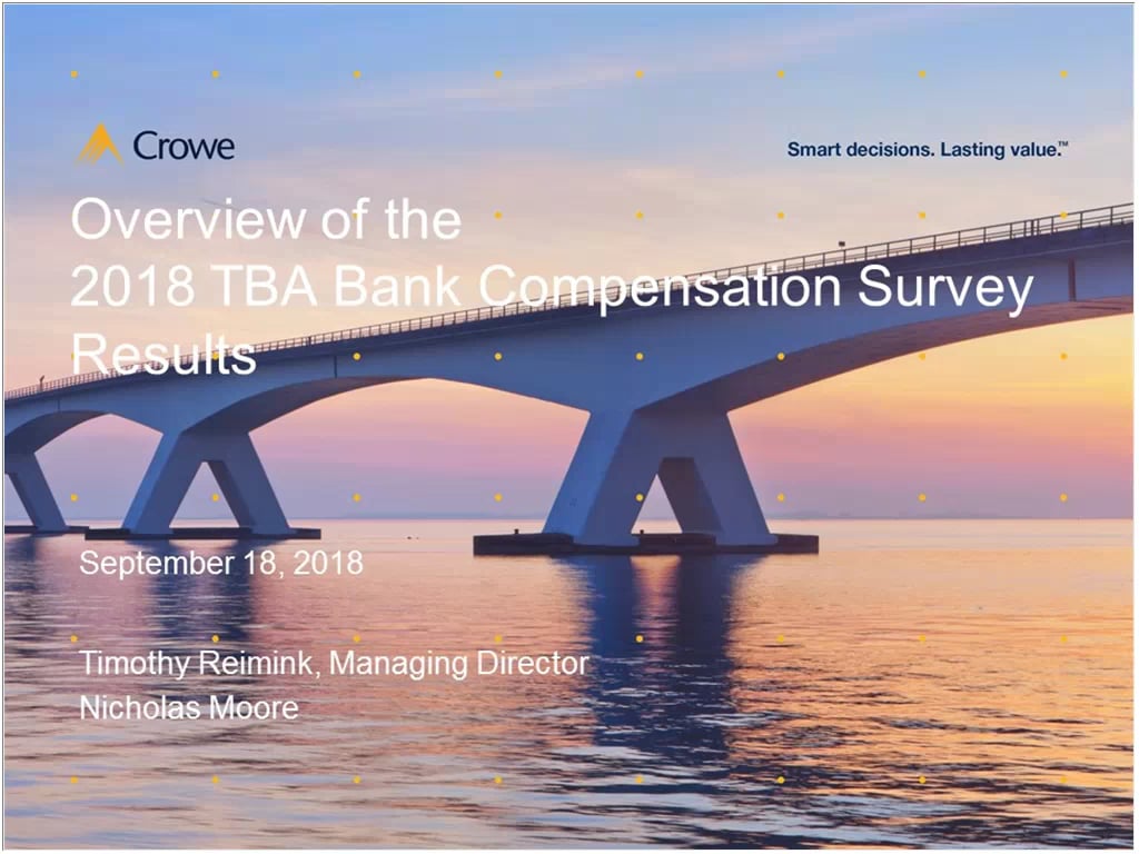 2018 TBA Compensation Benefits Report on Vimeo