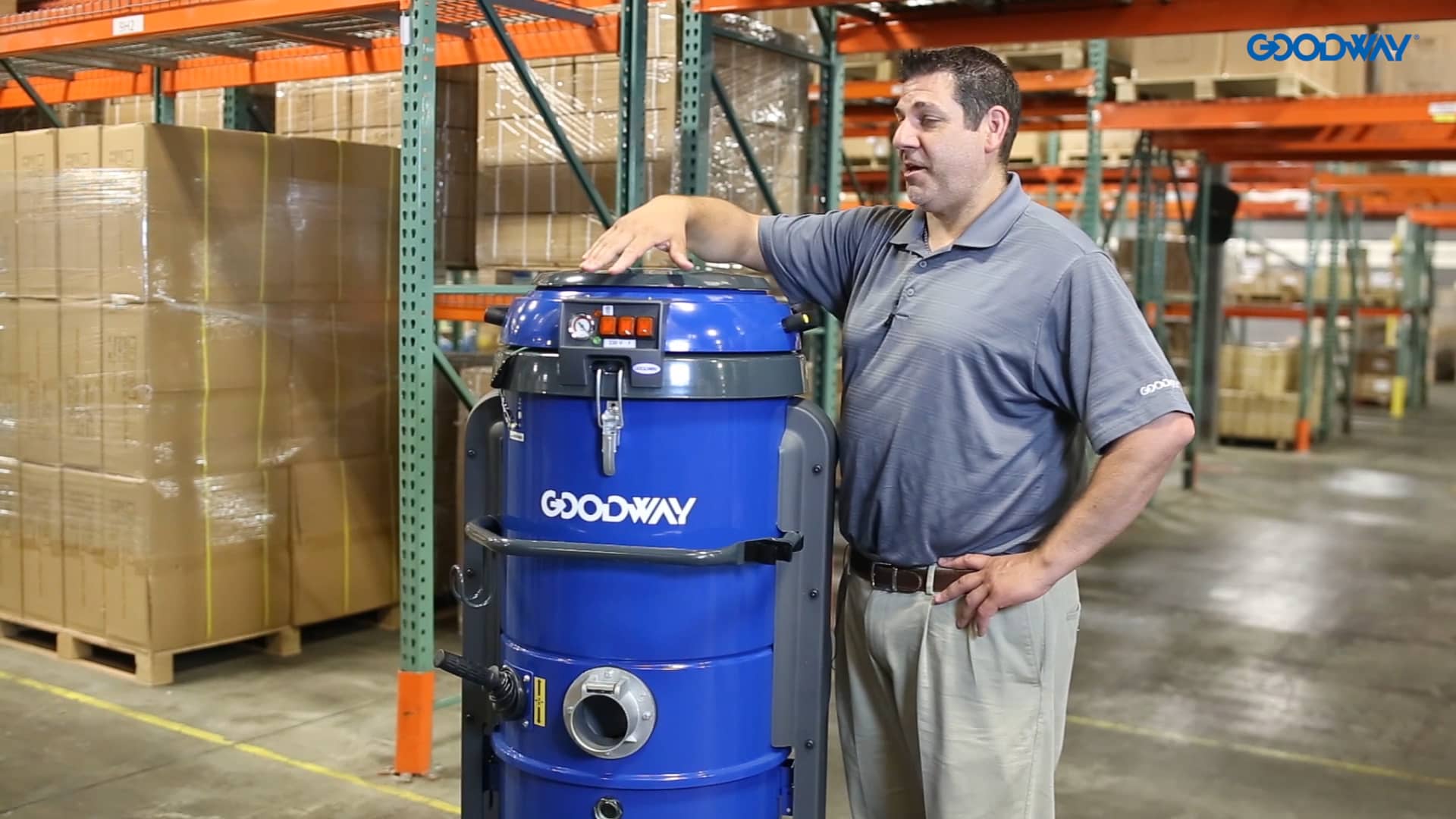 Goodway Technologies DV-E3 Industrial Vacuum on Vimeo