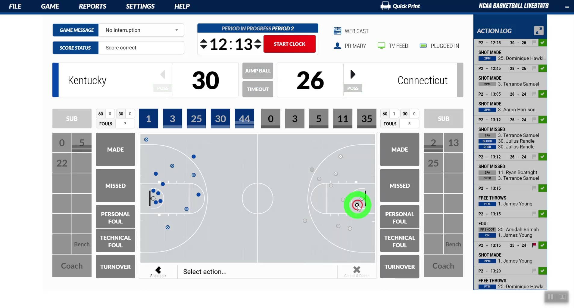 NCAA LiveStats Basketball - Fast Break Basket on Vimeo