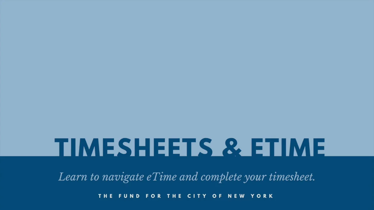 3. Timesheets & eTime on Vimeo